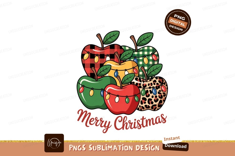 Festive Apples With Christmas Lights holiday