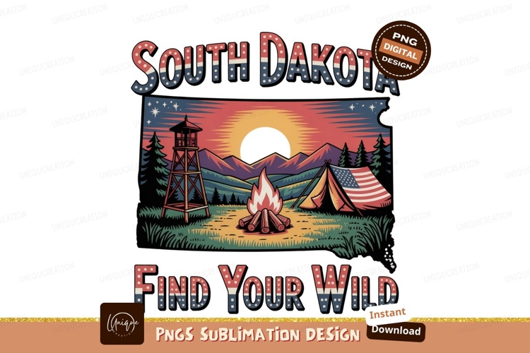 Camping scene with watchtower and tent bonfire mountains