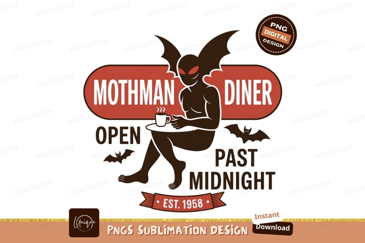 Mothman diner creature holding coffee image (6132152)