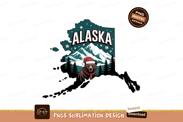 Alaskan bear festive winter mountains christmas (6232691)