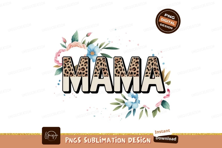 Mama floral leopard print flowers (6232808)
