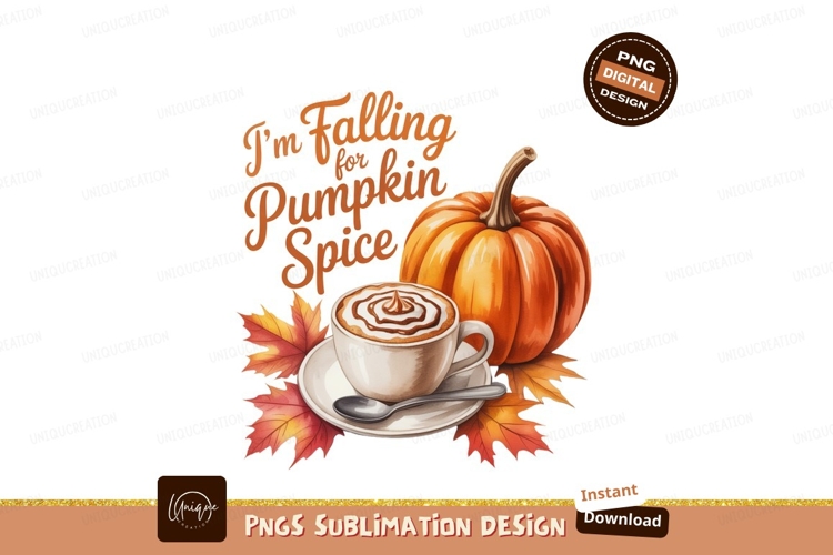 Autumn pumpkin spice coffee leaves latte (6245325)