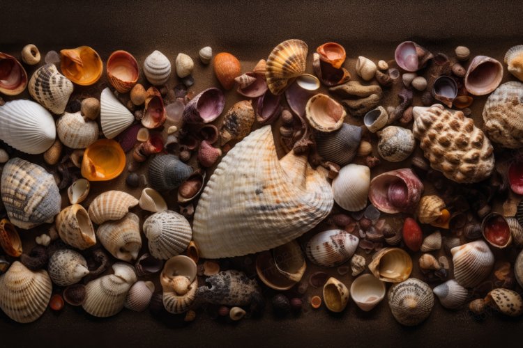 Composition of shells of unique shapes, sizes and (2658051)