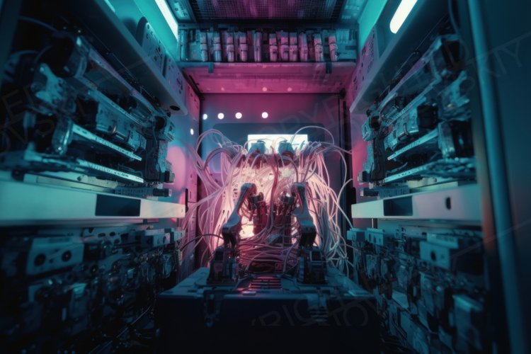 High-tech room with highly developed artificial (2720593)