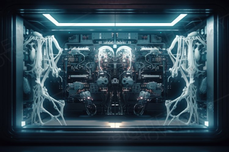 High-tech room with highly developed artificial (2720594)