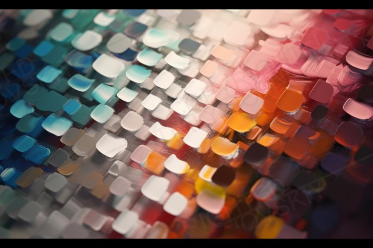 Volumetric paint on canvas, 3D color palette (2673334)