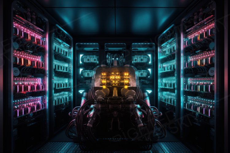 High-tech room with highly developed artificial (2720597)