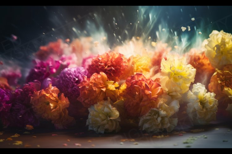 Colorful explosion of multicolored flowers (2673097)