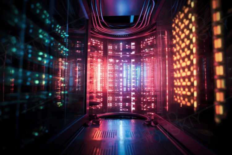 High-tech room with highly developed artificial (2720599)