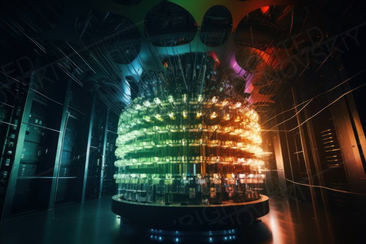 High-tech room with highly developed artificial (2720603)