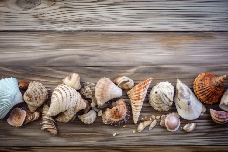 Composition of shells of unique shapes, sizes and (2658063)