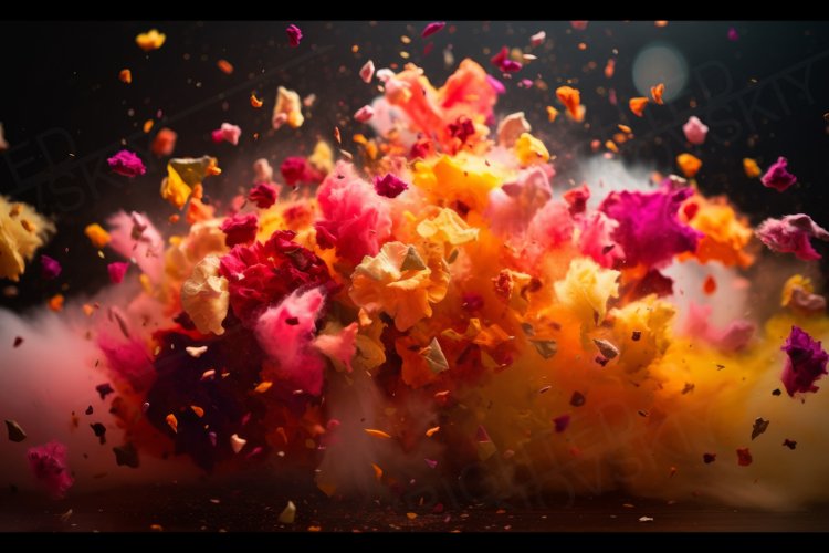 Colorful explosion of multicolored flowers (2673109)