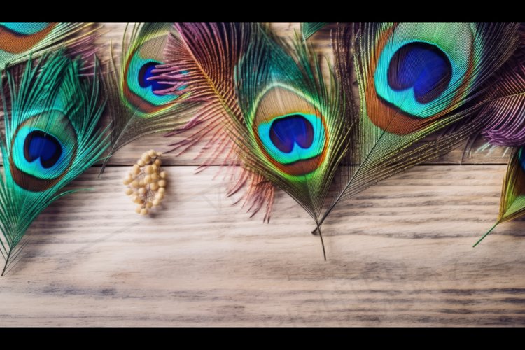 Composition of bright peacock feathers (2670850)