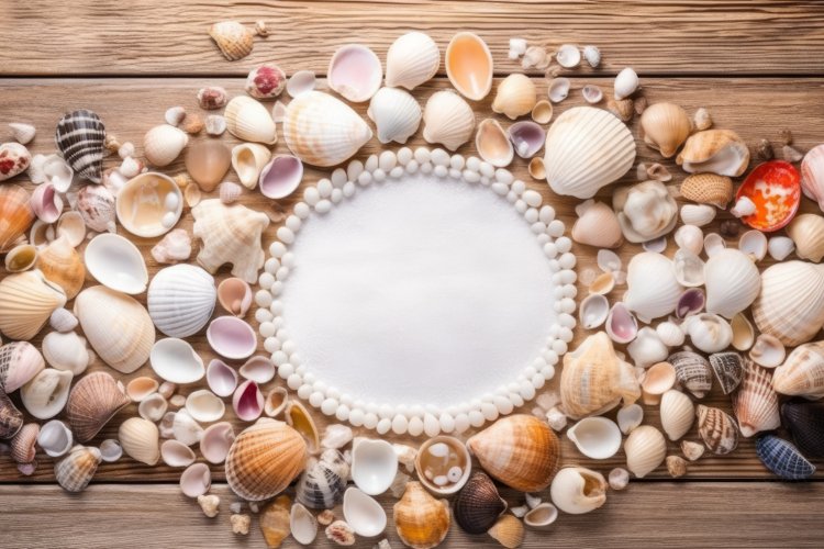 Composition of shells of unique shapes, sizes and (2658081)