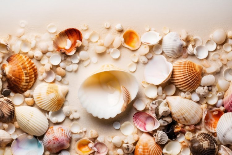 Composition of shells of unique shapes, sizes and (2658092)