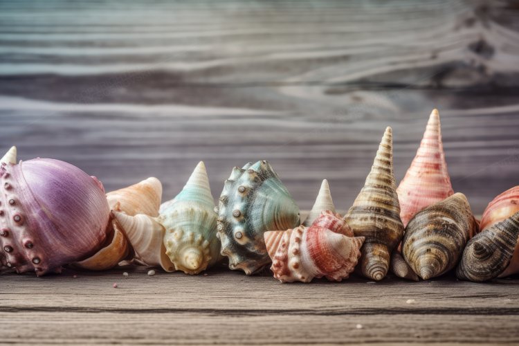 Composition of shells of unique shapes, sizes and (2658102)