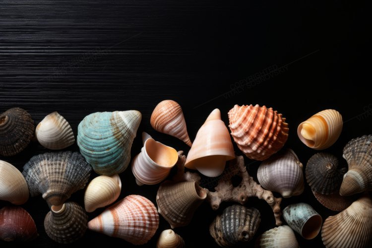 Composition of shells of unique shapes, sizes and (2658110)