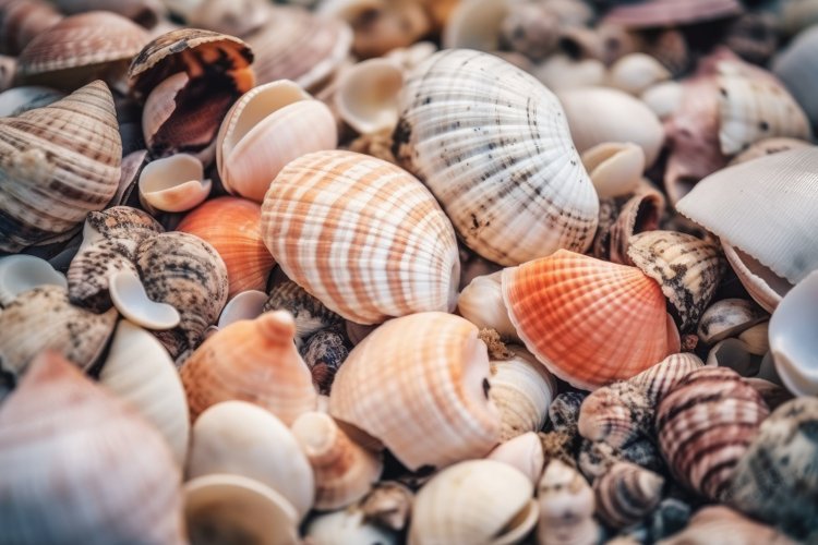 Composition of shells of unique shapes, sizes and (2658111)