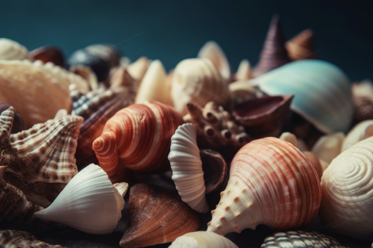 Composition of shells of unique shapes, sizes and (2658118)