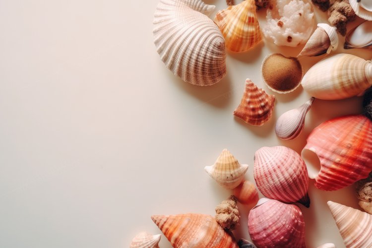 Composition of shells of unique shapes, sizes and (2658119)