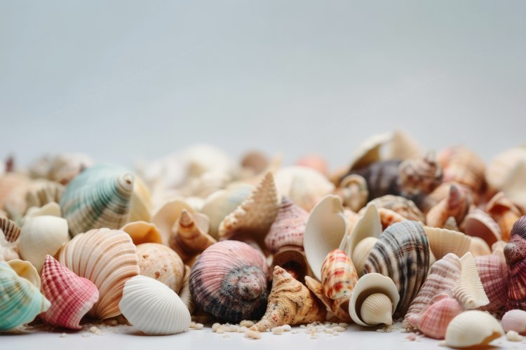 Composition of shells of unique shapes, sizes and (2658125)