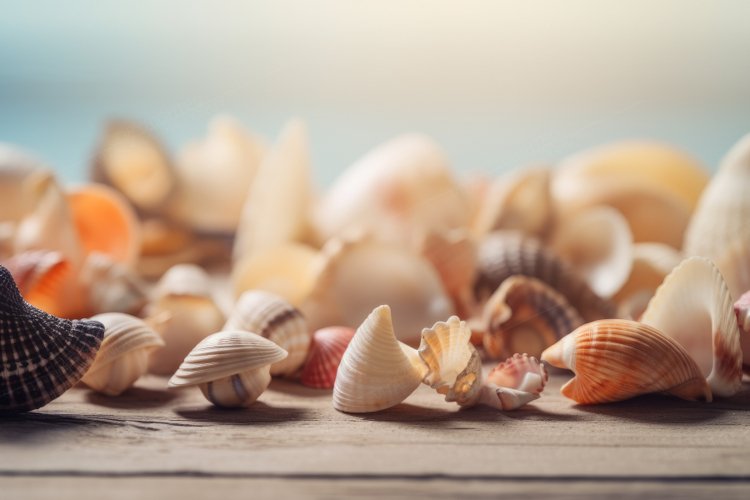 Composition of shells of unique shapes, sizes and (2658127)