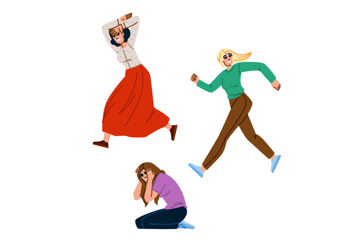 panic scared woman vector (6578581)