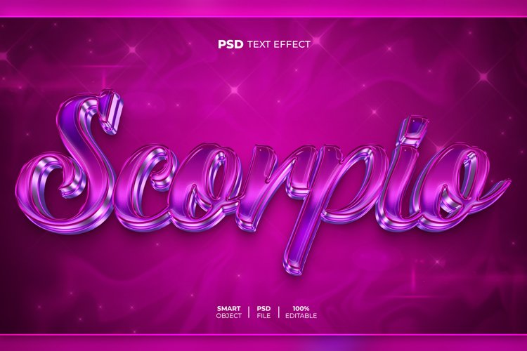 Scorpio 3D editable text effect