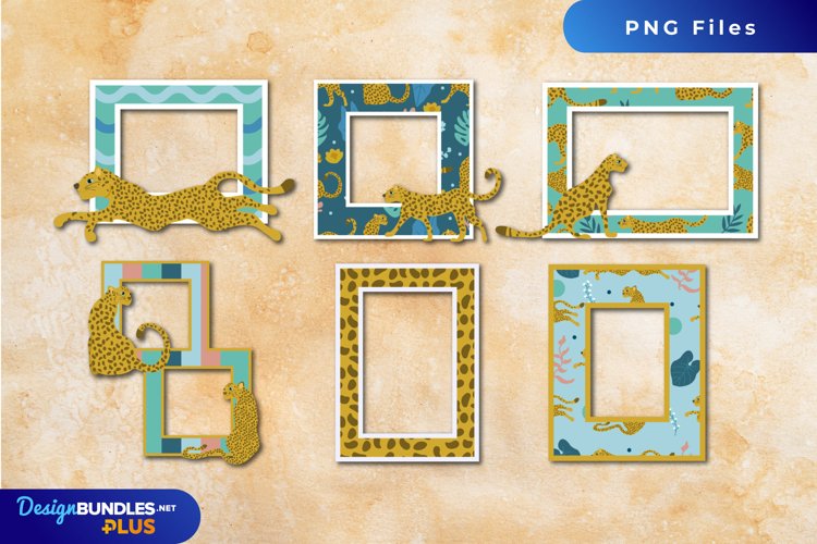 Cute Leopard Pattern Frame Set