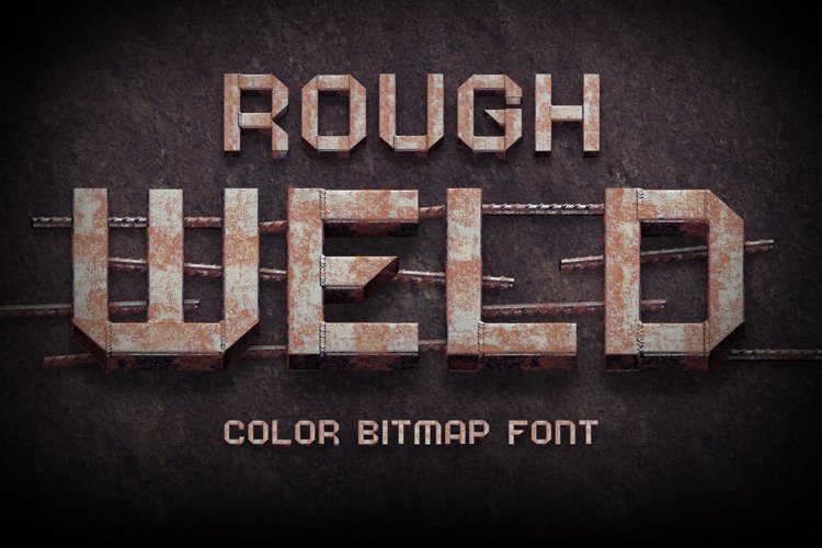 Rough Weld Color Bitmap Font (1375544) | SVG / Color | Font Bundles
