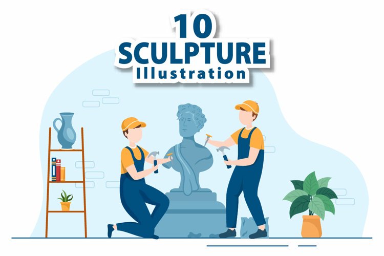 10 Contemporary Art Abstract Sculptures Illustration