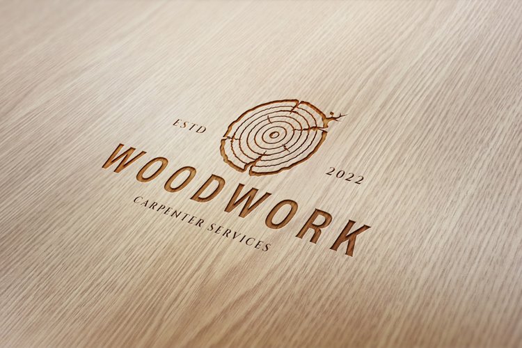 wooden vintage logo vector template illustration design