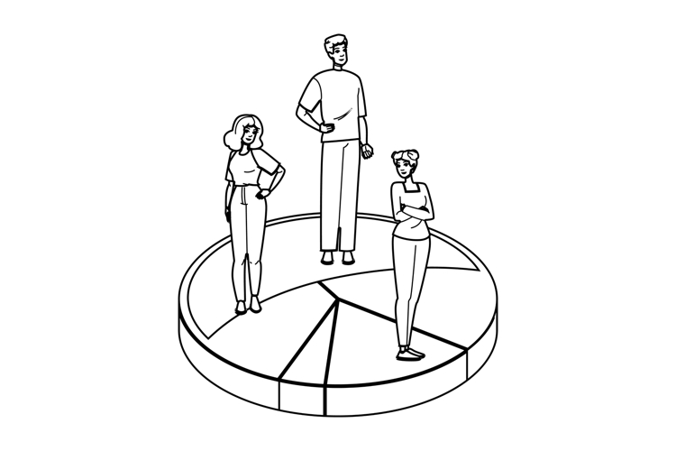 target customer segmentation vector (6578867)