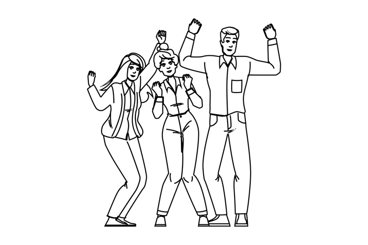engagement overjoyed employee vector (6584434)