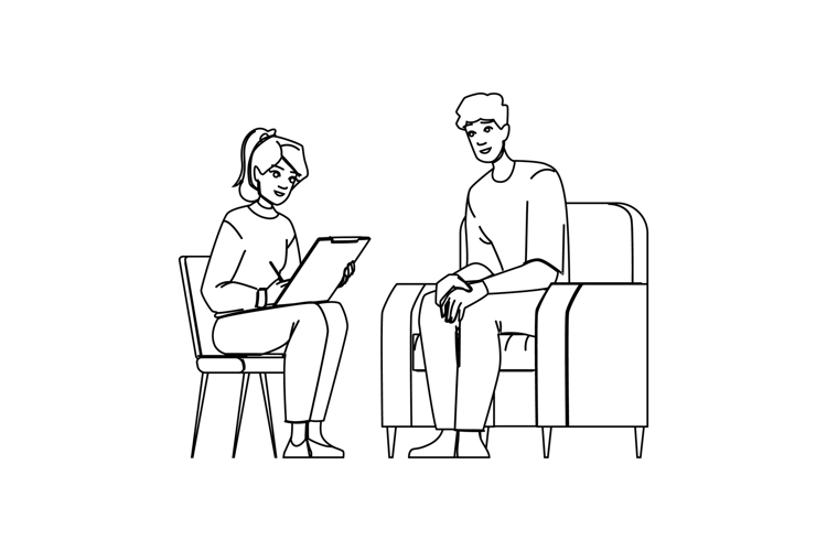 patient psychiatrist mental health vector (6584561)