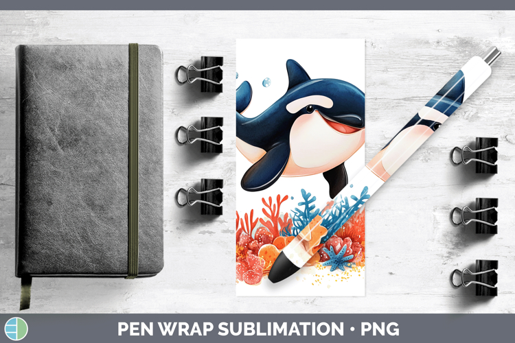 Sea Adorable Orca Pen Wrap Sublimation Pen Designs