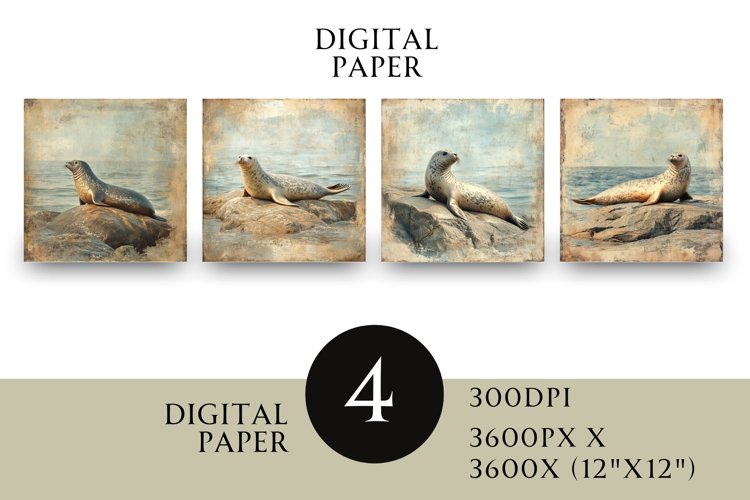 Seal Scrapbook Square Paper Junk Journal