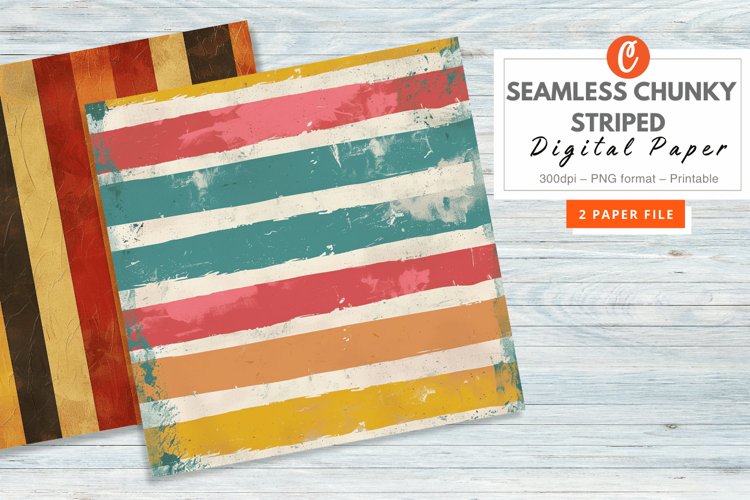 SEAMLESS Chunky Striped Digital Paper