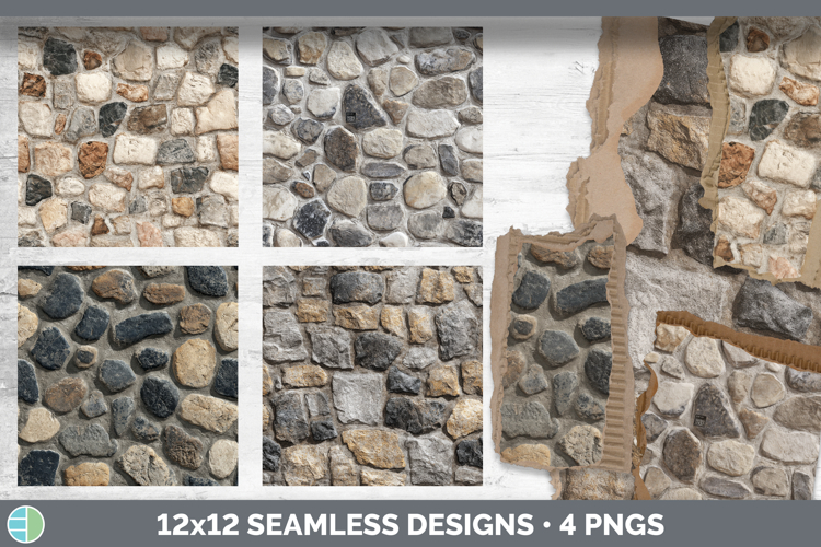 Cobblestone Seamless Stone Textured Background Papers Scrapb