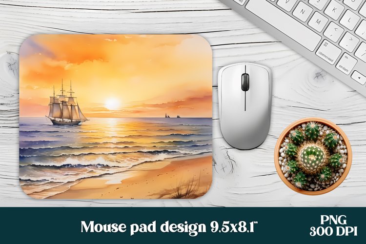 Mouse pad sublimation | Sea beach mousepad