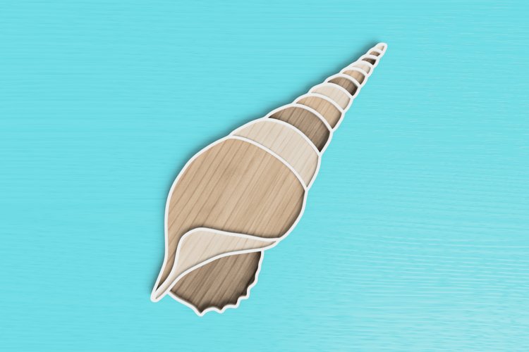 Layered Tropical Seashell Laser Cut File| Layered SVG