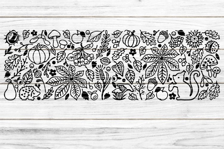 autumn decoration border SVG DXF Cutting file (1620422) | SVGs | Design ...