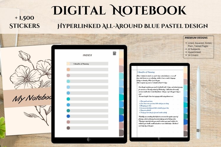 Lined Digital Notebook | Goodnotes Notebook | iPad Journal