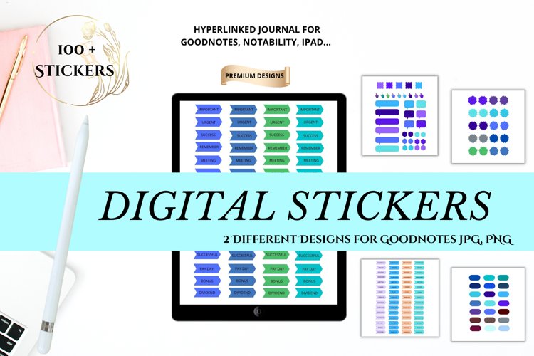 Daily, Weekly Digital Stickers for Goodnotes and iPad