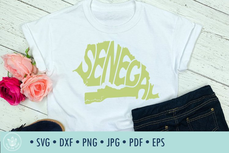 Senegal Cut File | Lettering Word Art