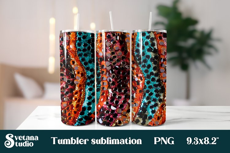 Sequin sublimation tumbler | Glitter tumbler wrap