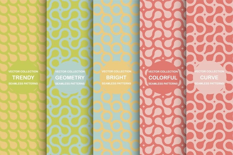 Colorful seamless curly patterns