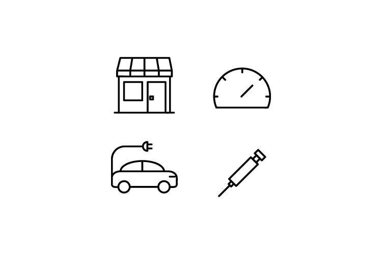 Set of linear icon design collection 02