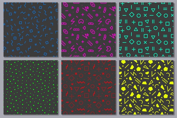 Bright trendy seamless patterns