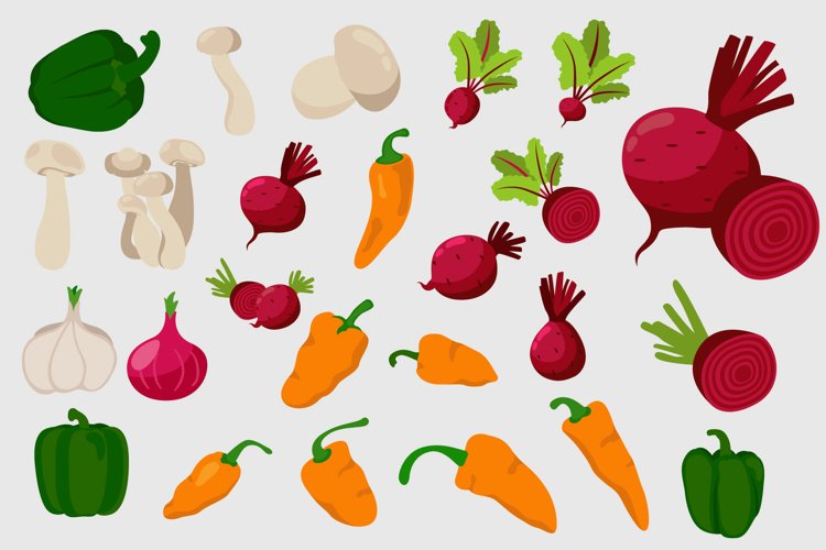 Set of Vegetables Element Collection (2805355)